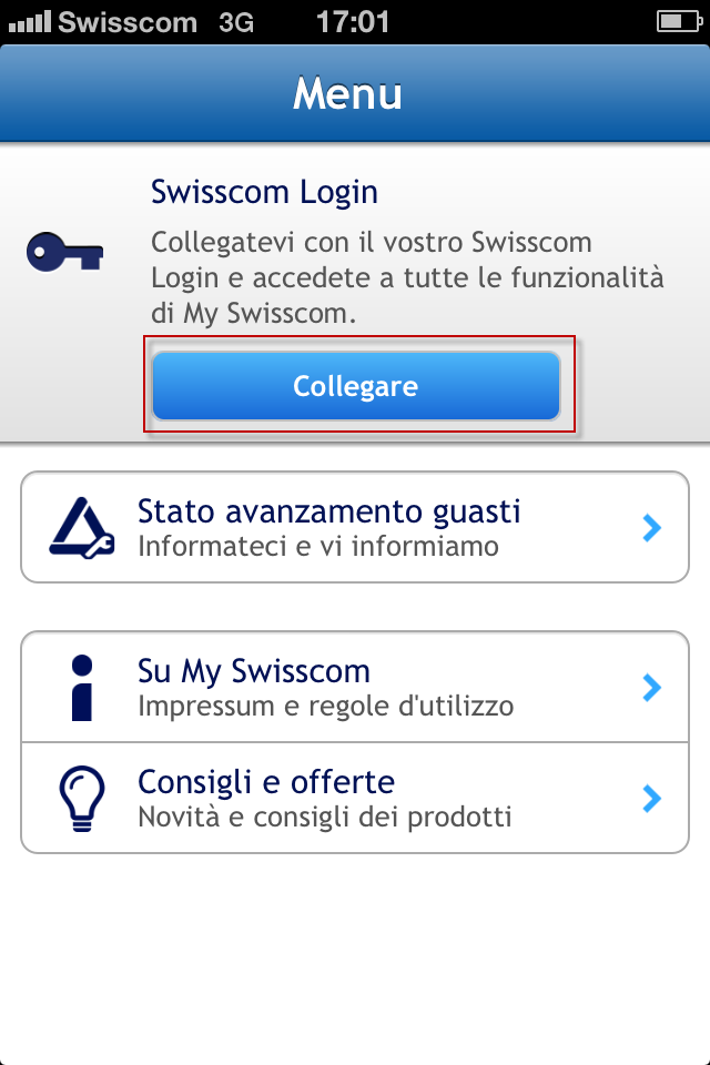 Information: automatic login in Area clienti or in the My Swisscom app - Swisscom Community
