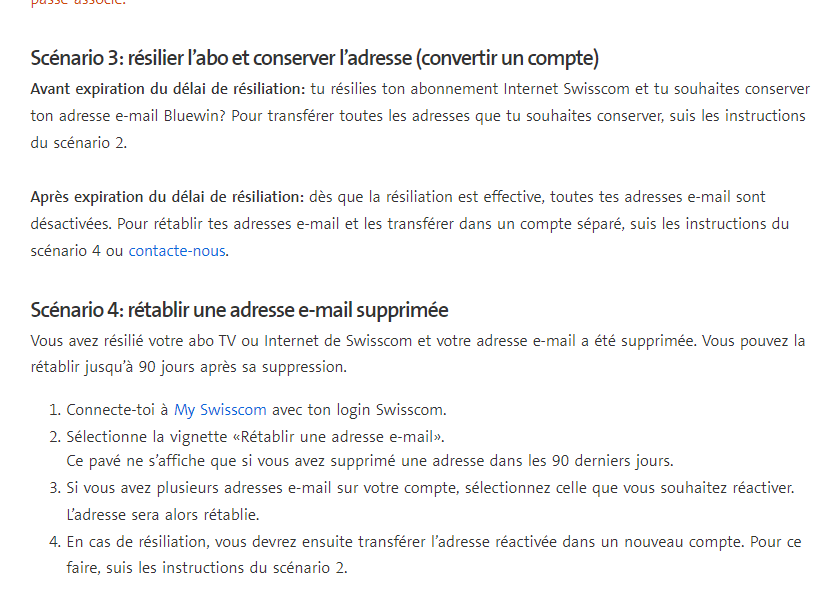 Kündigung/Portierung – Meine Bluewin-E-Mail-Adresse behalten - Swisscom ...